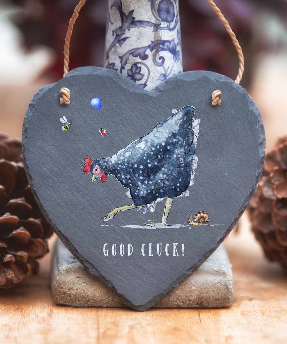 Good Cluck Chicken Slate Heart – Villager Jim's Shop