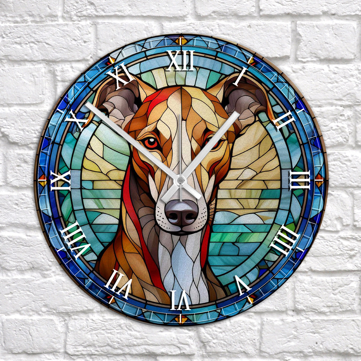 Greyhound Suncatcher Effect Clock – Villager Jim's Shop