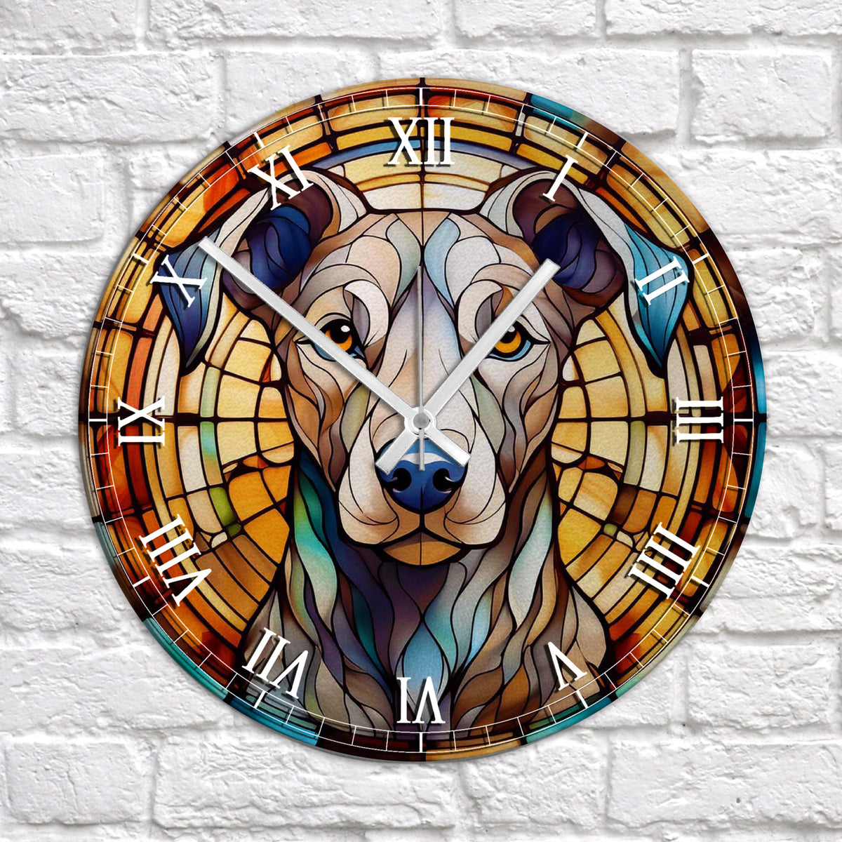 Greyhound Grey Suncatcher Effect Clock – Villager Jim's Shop