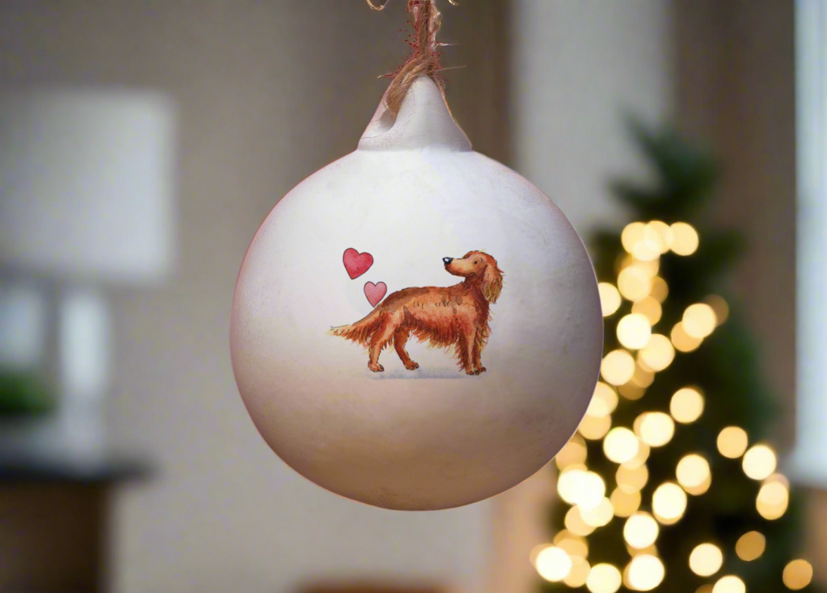 Red Setter Ceramic Round Bauble – Villager Jim's Shop