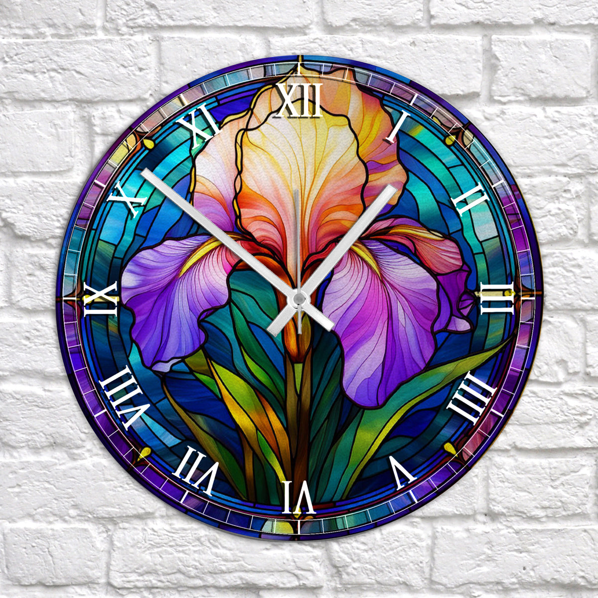 Iris Suncatcher Effect Clock – Villager Jim's Shop
