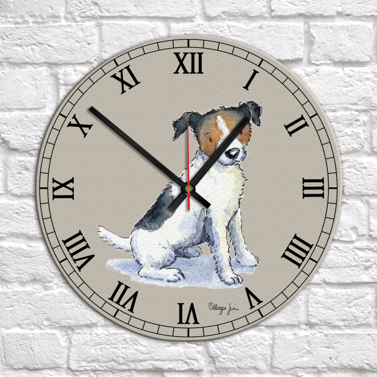 Jack Russell Sitting Clock – Villager Jim's Shop