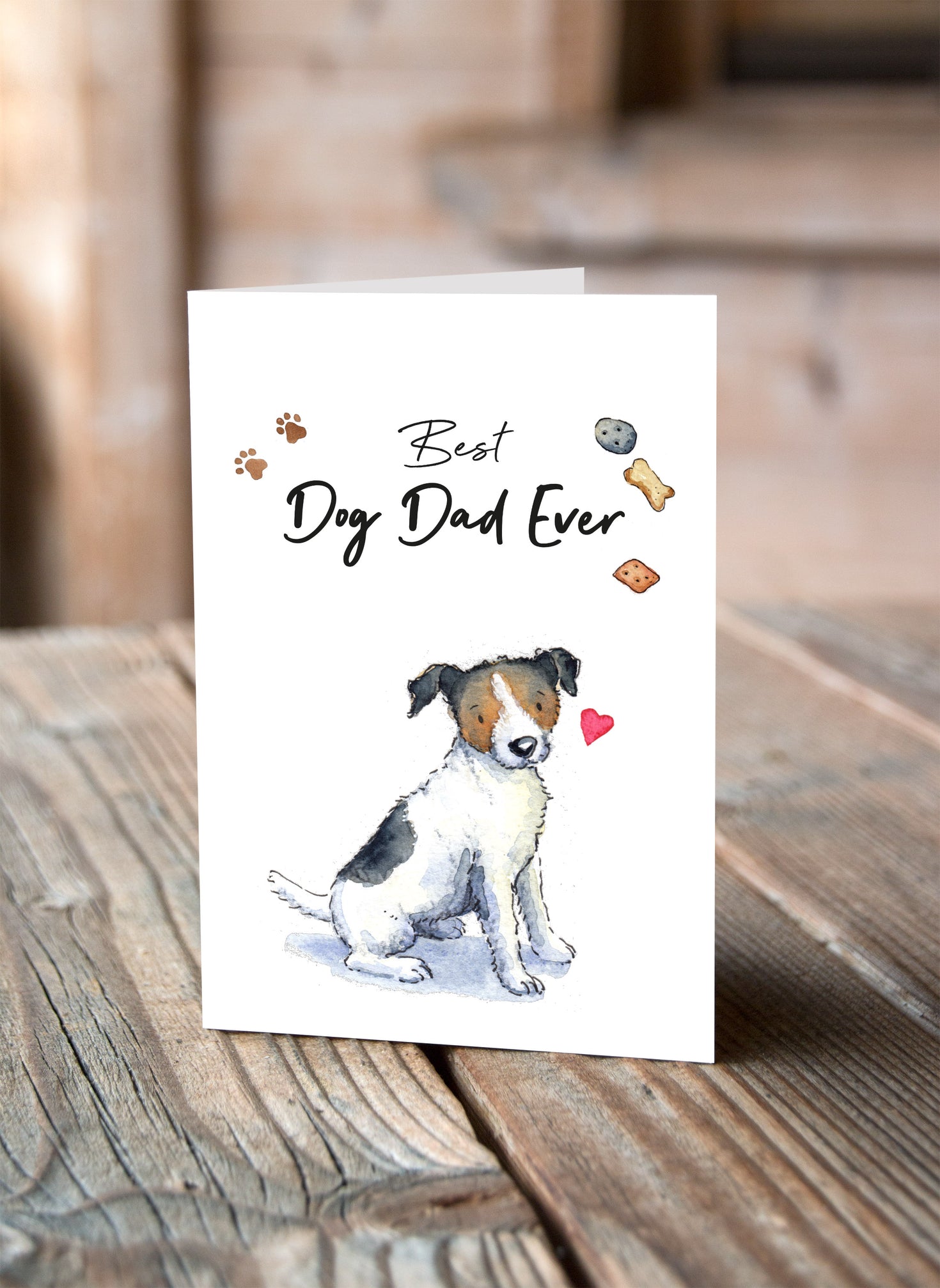 Best Dog Dad Jack Russell Greeting Card – Villager Jim's Shop
