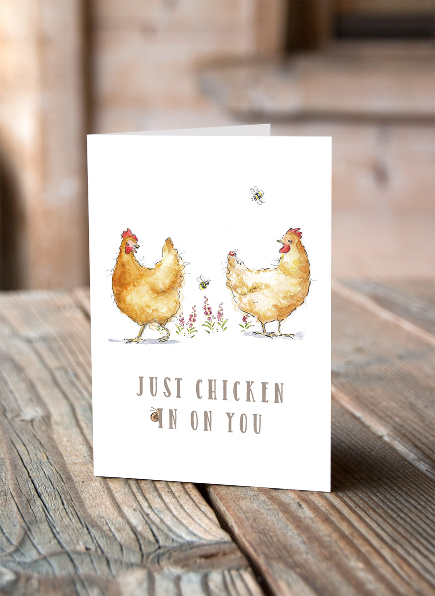 Just Chicken In On You Chicken Card – Villager Jim's Shop