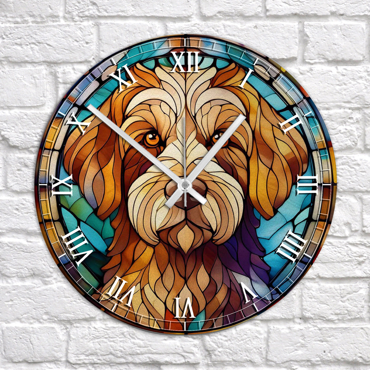 Labradoodle Suncatcher Effect Clock – Villager Jim's Shop
