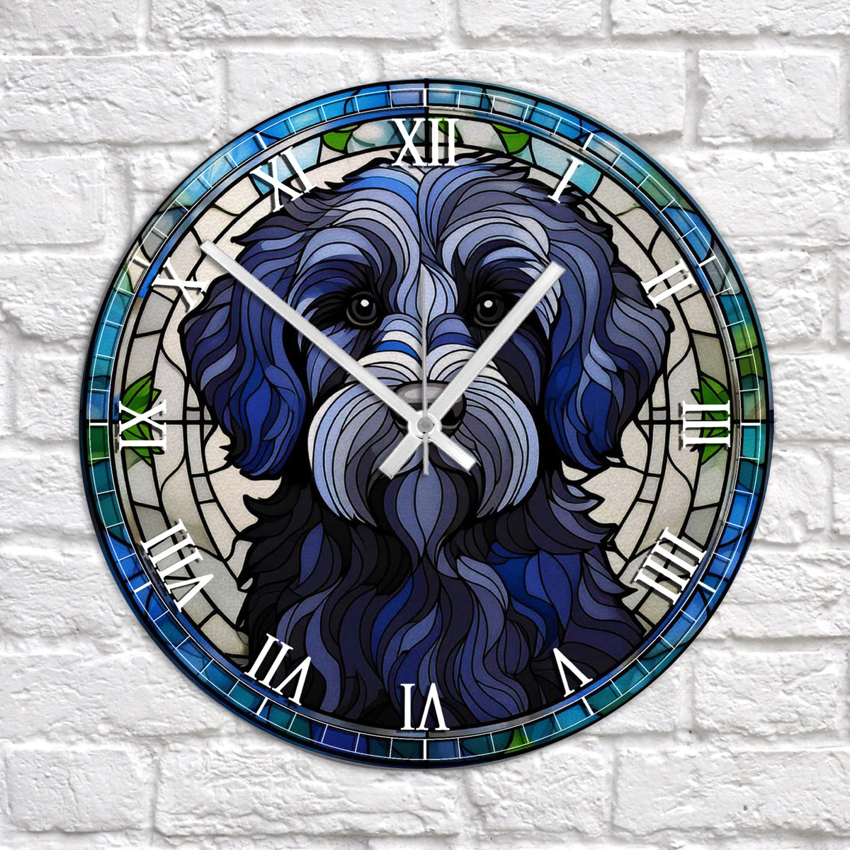 Labradoodle Black Suncatcher Effect Clock – Villager Jim's Shop