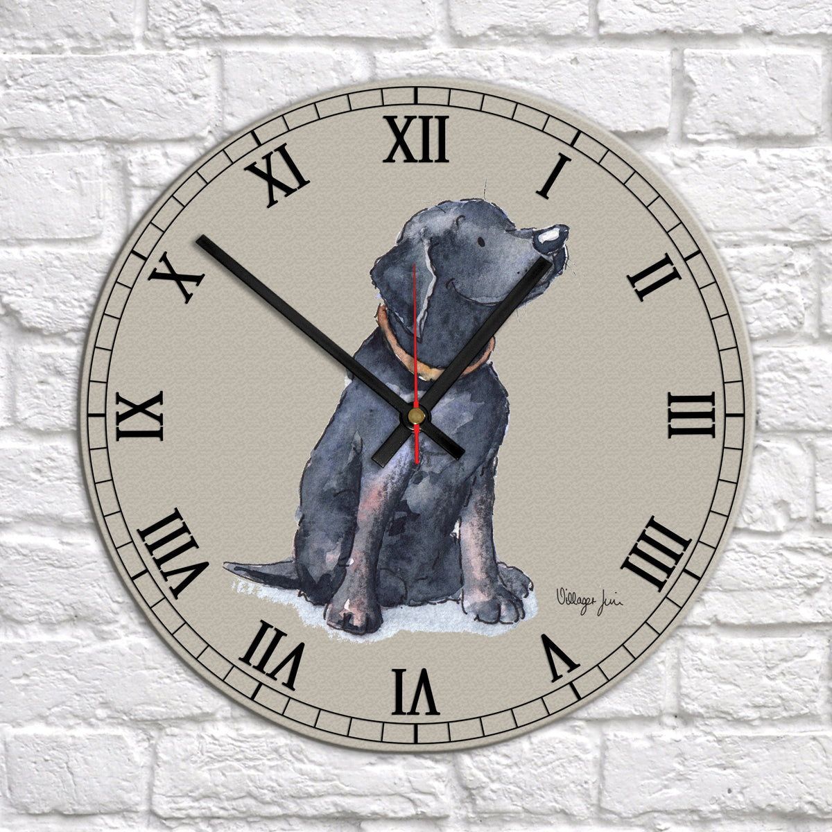 Labrador Black Clock – Villager Jim's Shop