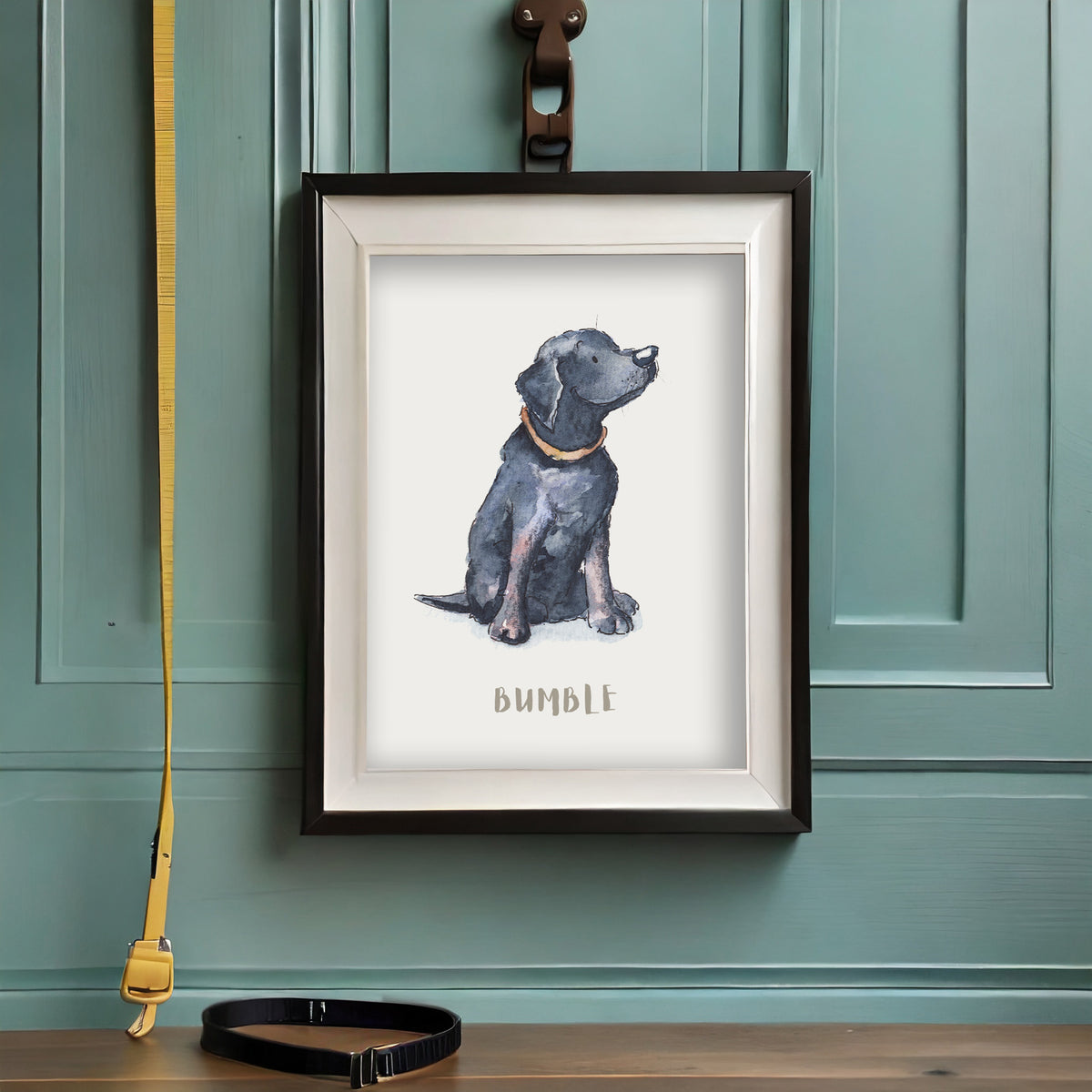 Labrador Black Personalised Dog Print – Villager Jim's Shop