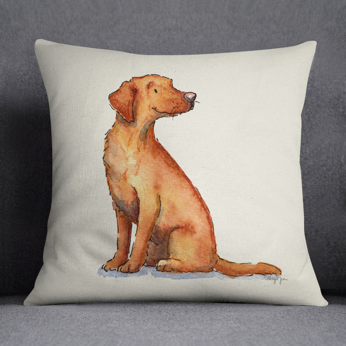 Labrador Fox Red Cushion – Villager Jim's Shop