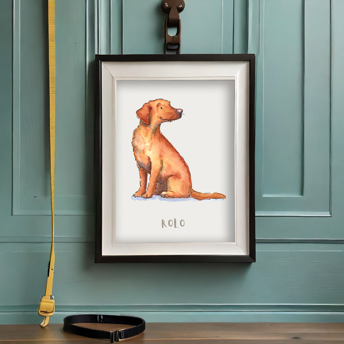 Labrador Fox Red Personalised Dog Print – Villager Jim's Shop