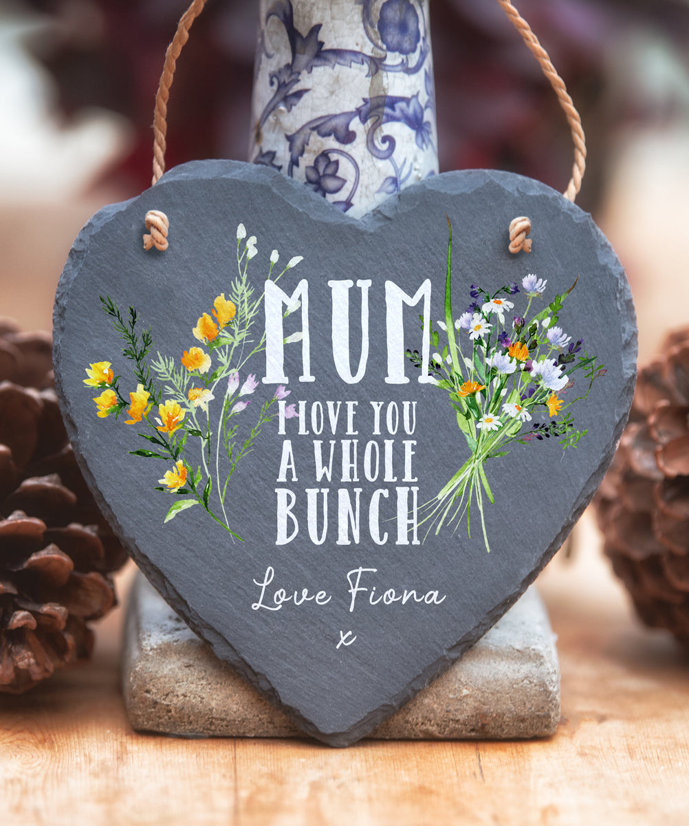 Love You A Whole Bunch Slate Heart – Villager Jim's Shop