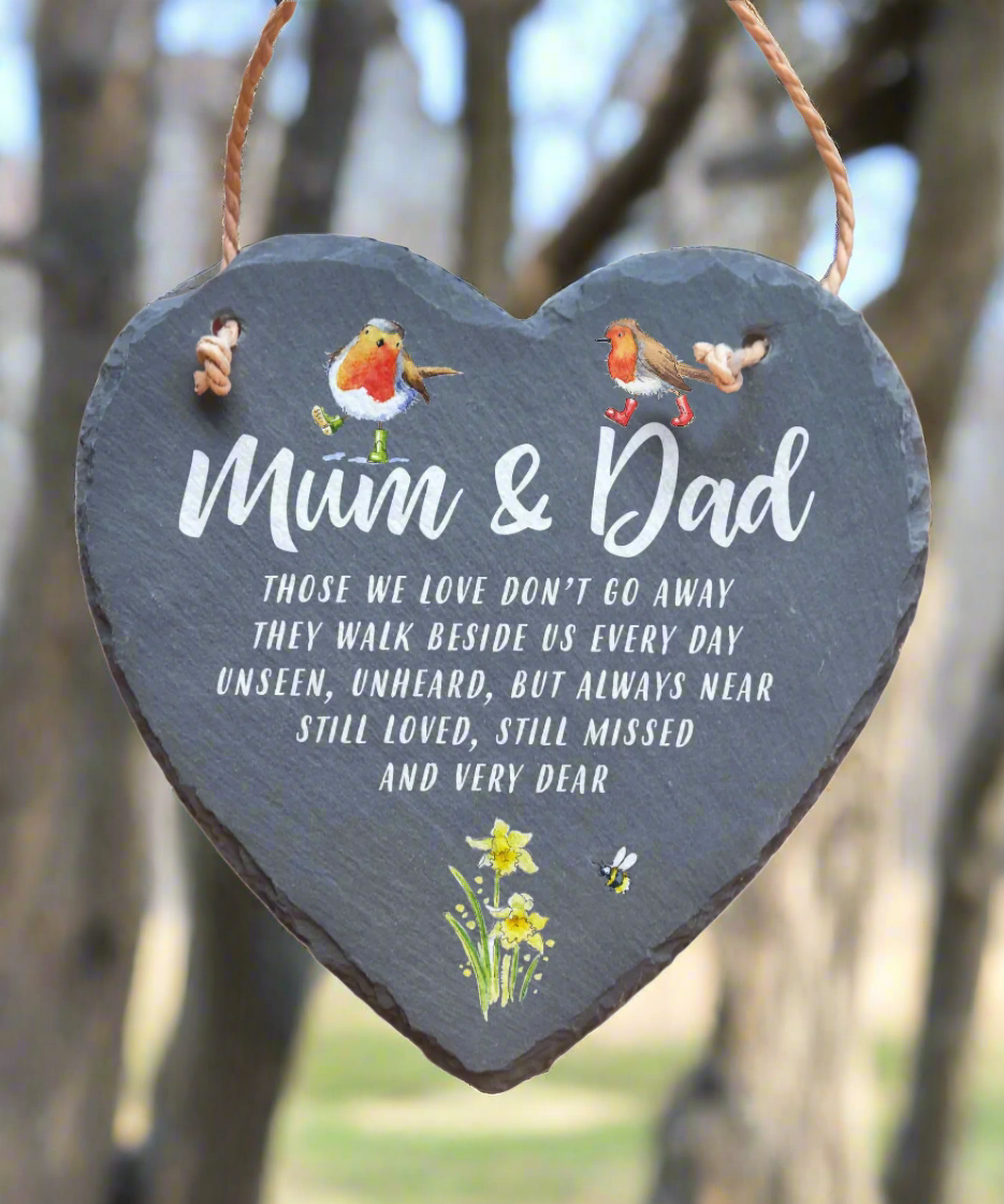 Mum & Dad Slate Heart – Villager Jim's Shop