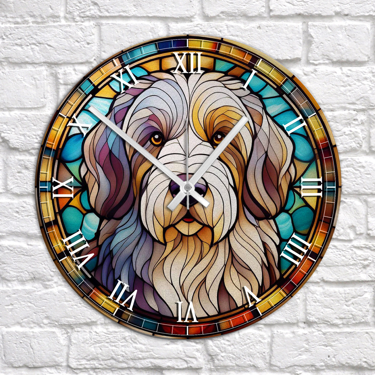 Old English Sheepdog Suncatcher Effect Clock – Villager Jim's Shop