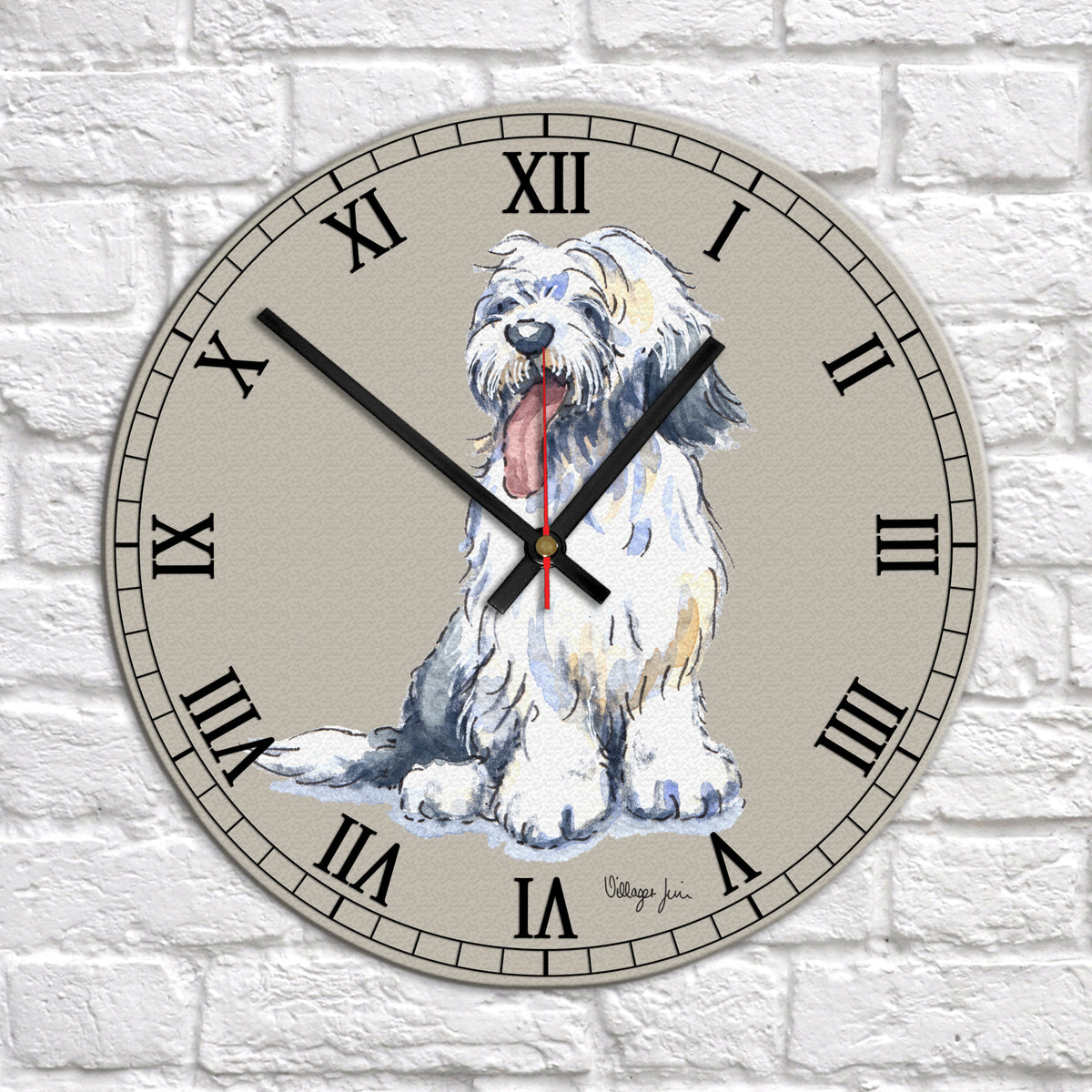 Old English Sheepdog Clock – Villager Jim's Shop