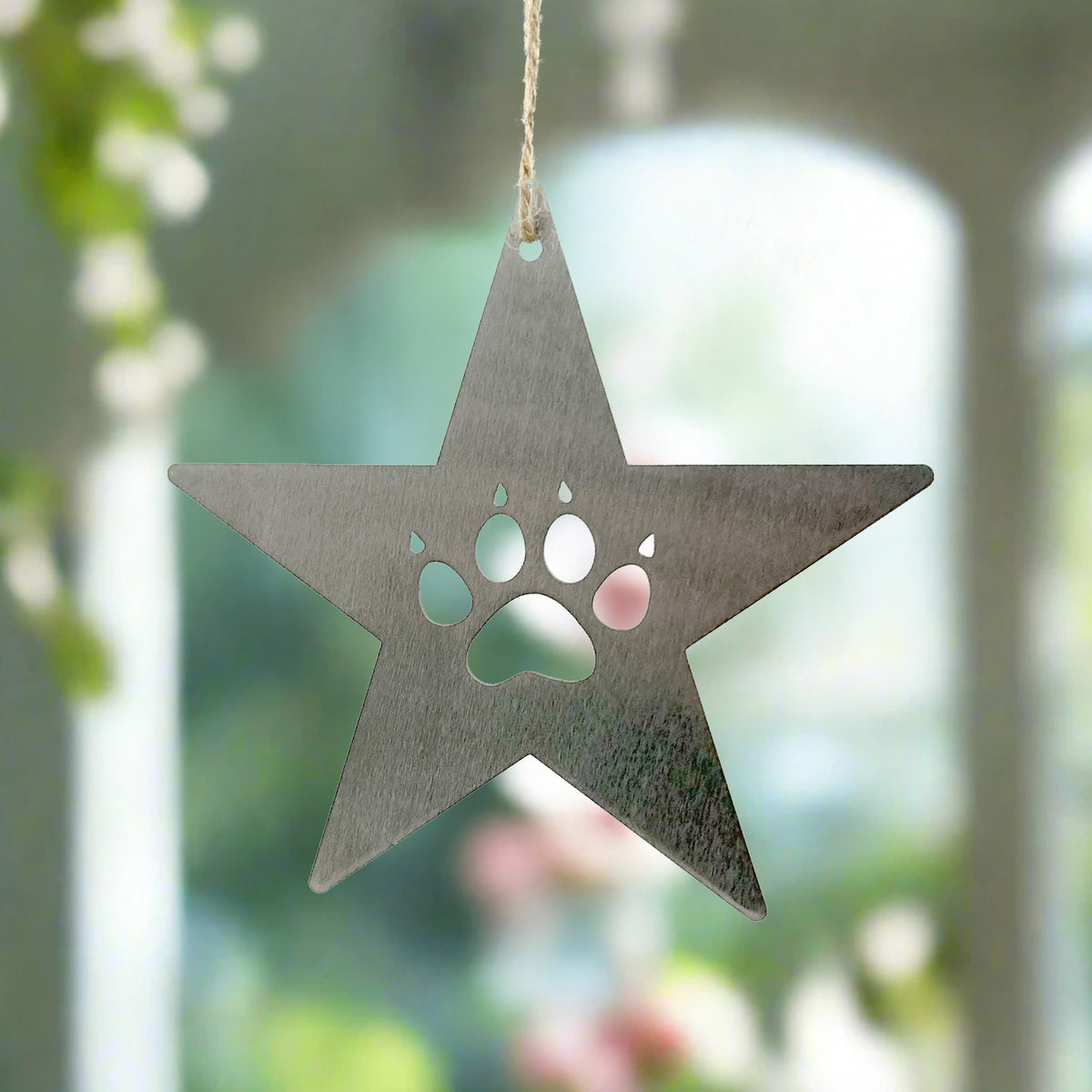 Paw Print Star With Claw - Rustic Rusted Garden Sign – Villager Jim's Shop