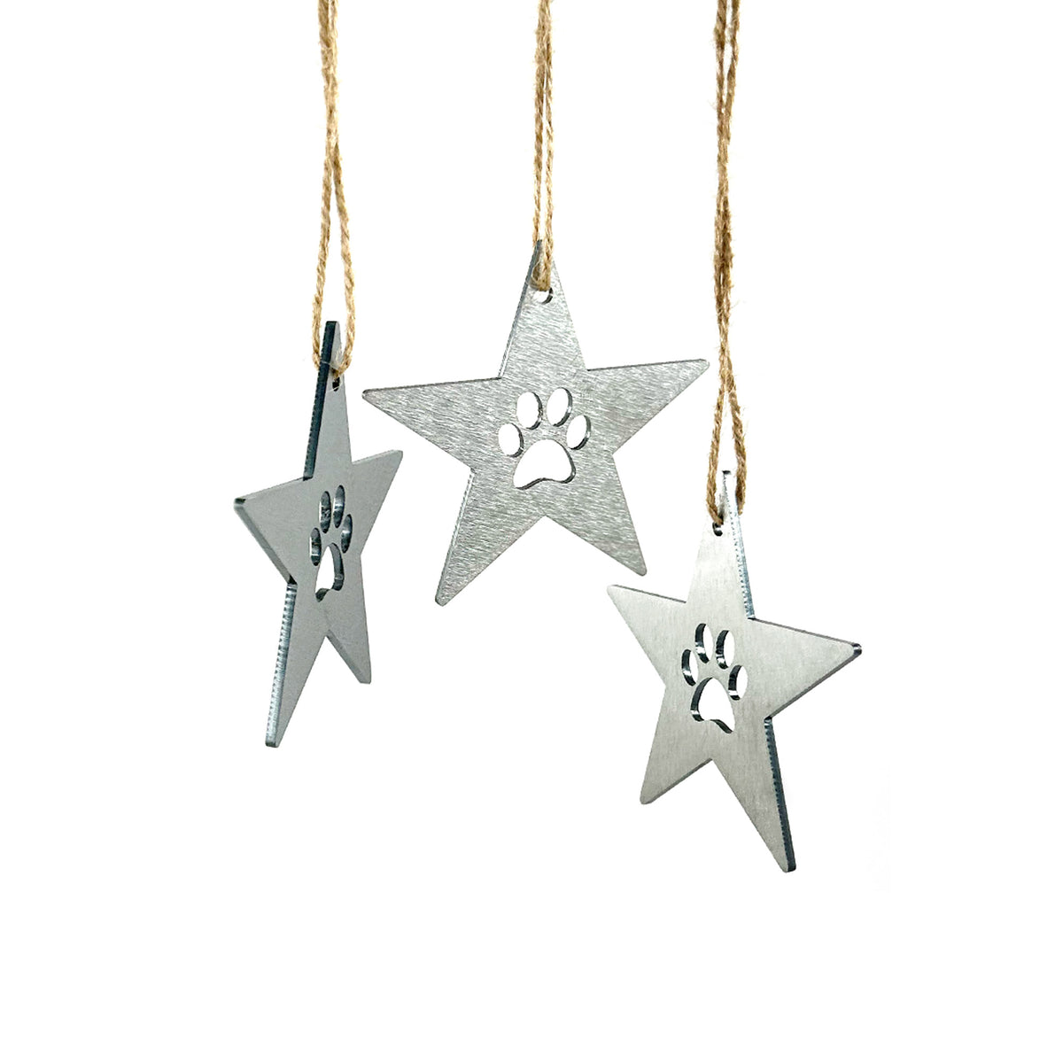 Mini Paw Print Star - Decorations for Life - Solid Steel – Villager Jim ...