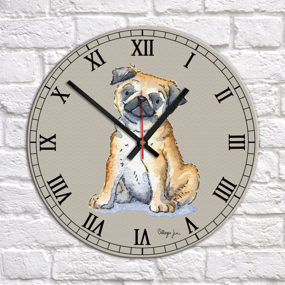 Pug Clock – Villager Jim's Shop