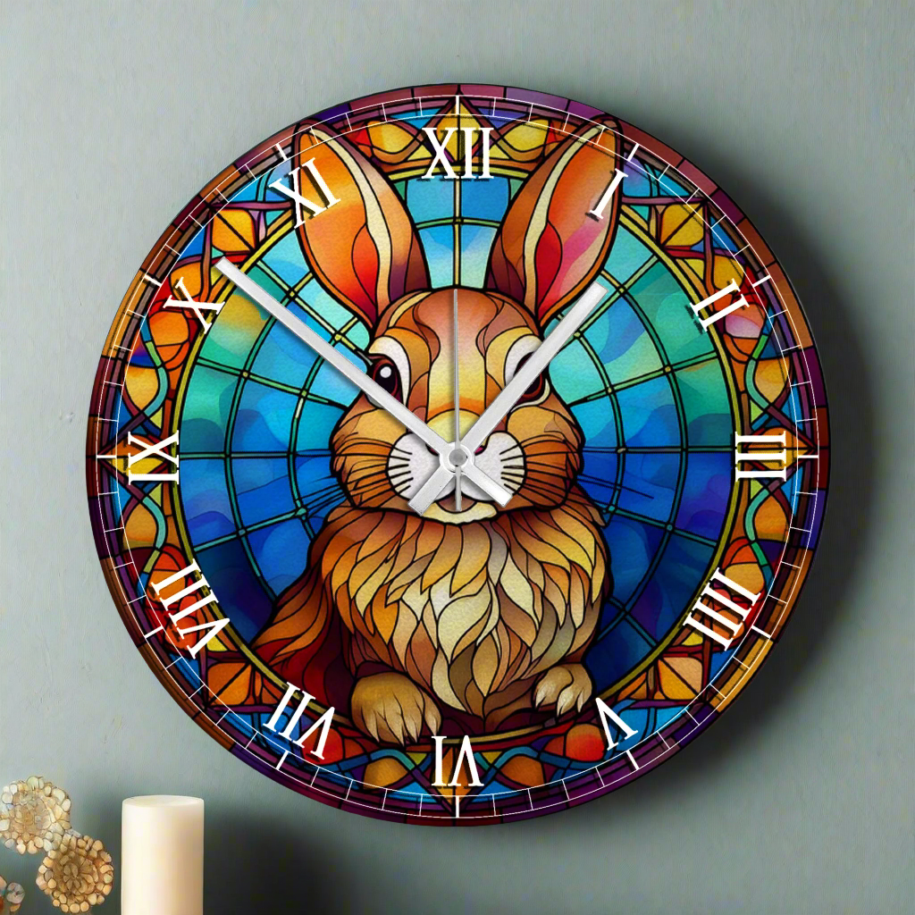 Rabbit Suncatcher Effect Clock – Villager Jim's Shop