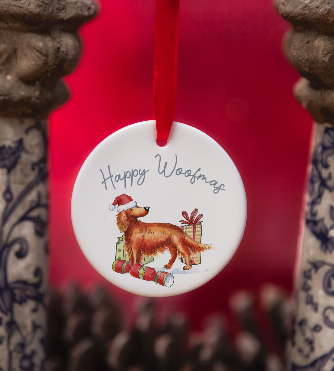 Red Setter Ceramic Circle Decoration – Villager Jim's Shop