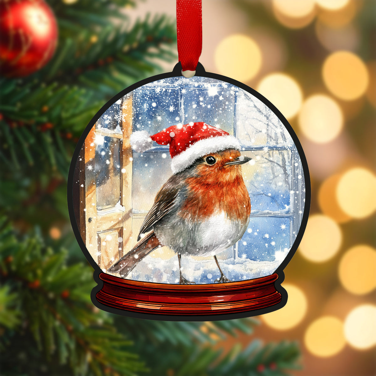 Bobbin Robin Snow Globe Decoration – Villager Jim's Shop