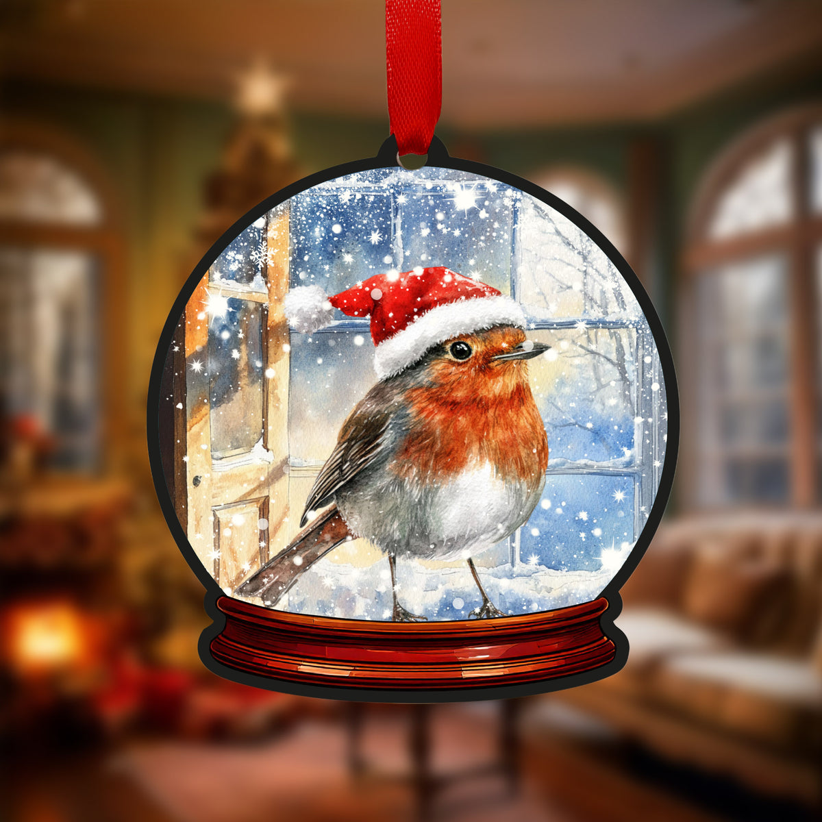 Bobbin Robin Snow Globe Decoration – Villager Jim's Shop