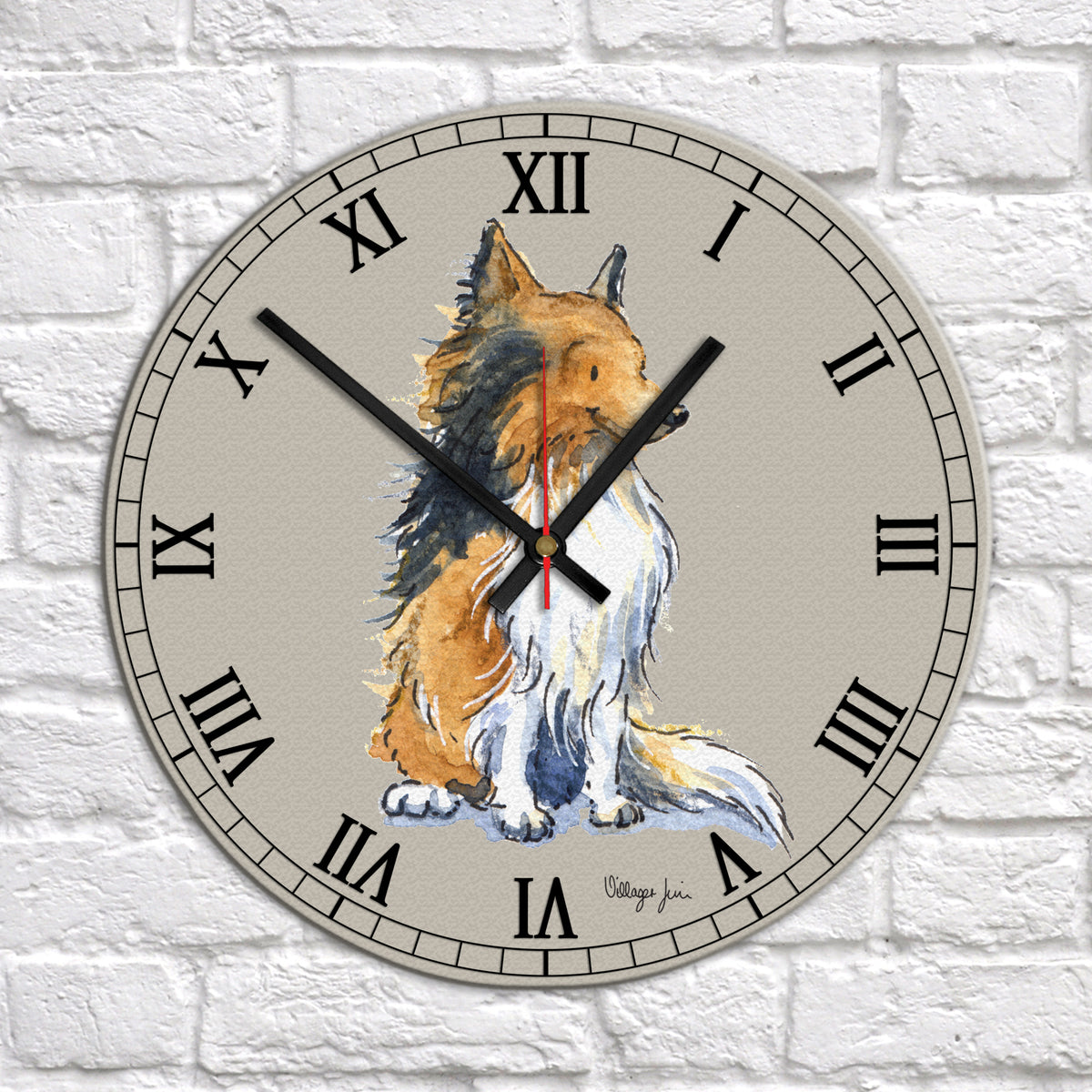 Sheltie Clock – Villager Jim's Shop