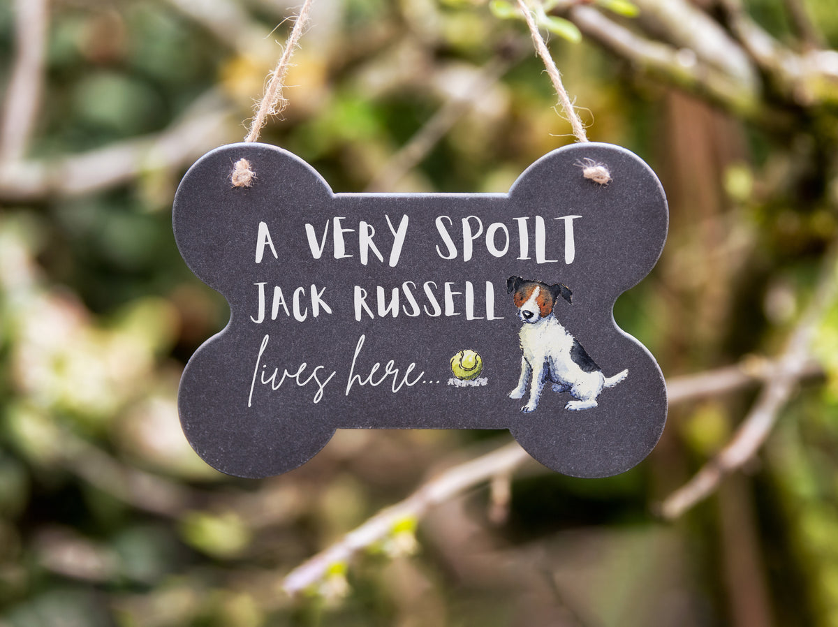 Spoilt Jack Russell Bone Slate Sign - Clearance – Villager Jim's Shop