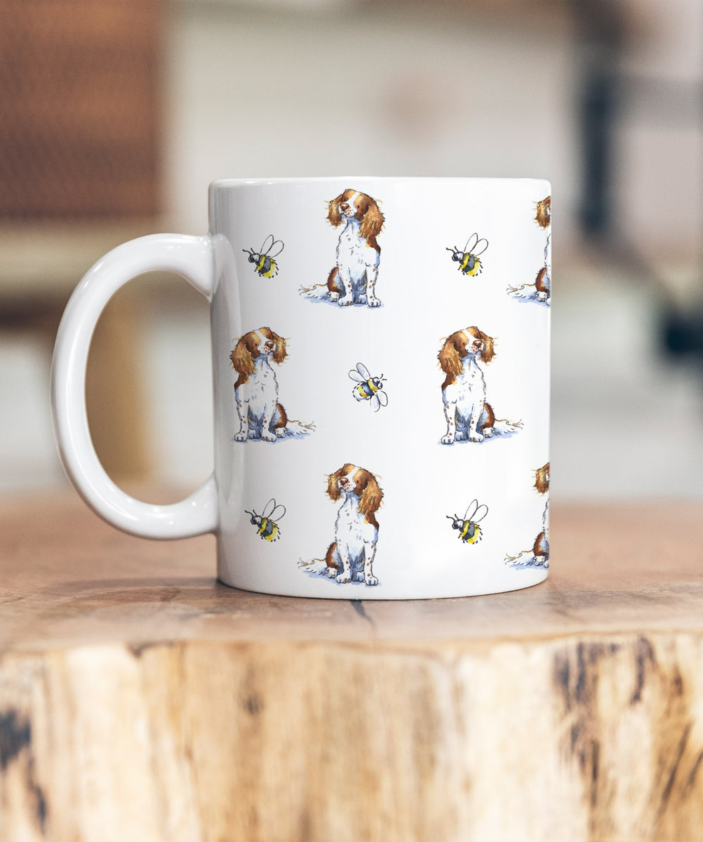Springer and Bee Ceramic Mug – Villager Jim's Shop