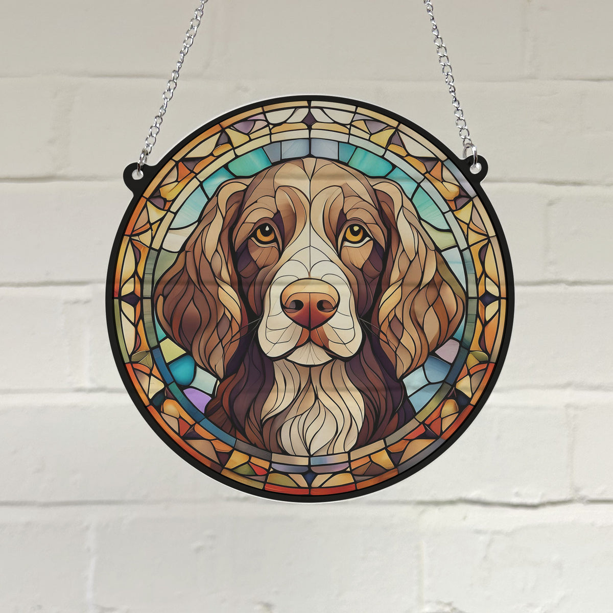 Springer Spaniel Stained Glass Effect Suncatcher CLEARANCE – Villager ...
