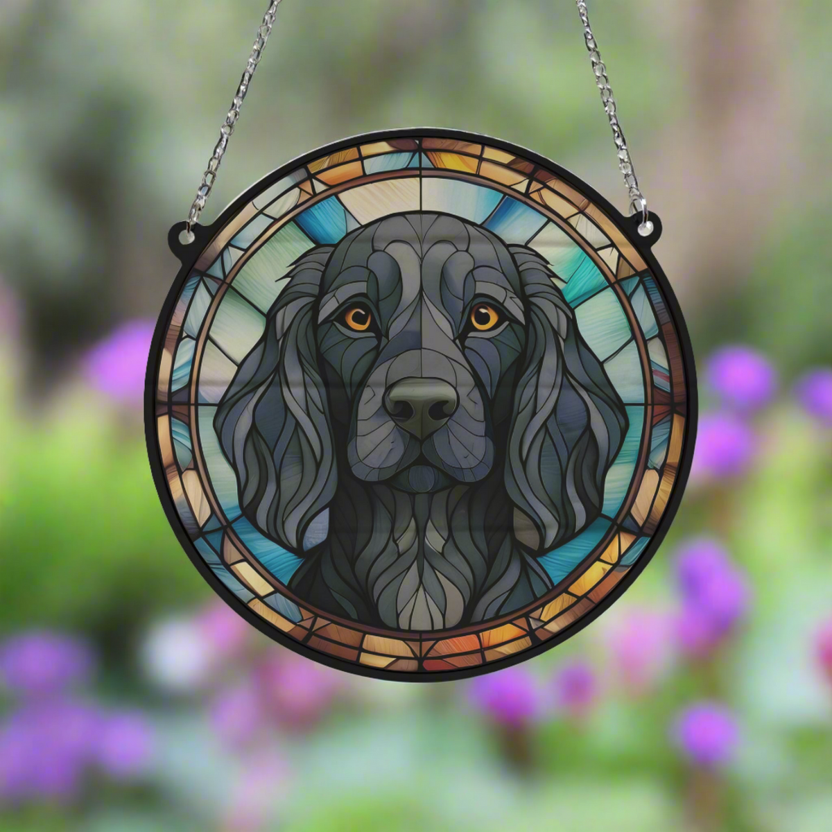 Springer Spaniel Black Stained Glass Effect Suncatcher – Villager Jim's ...