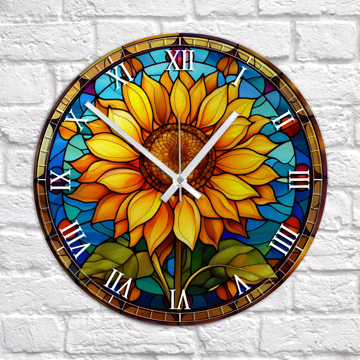 Sunflower Suncatcher Effect Clock – Villager Jim's Shop