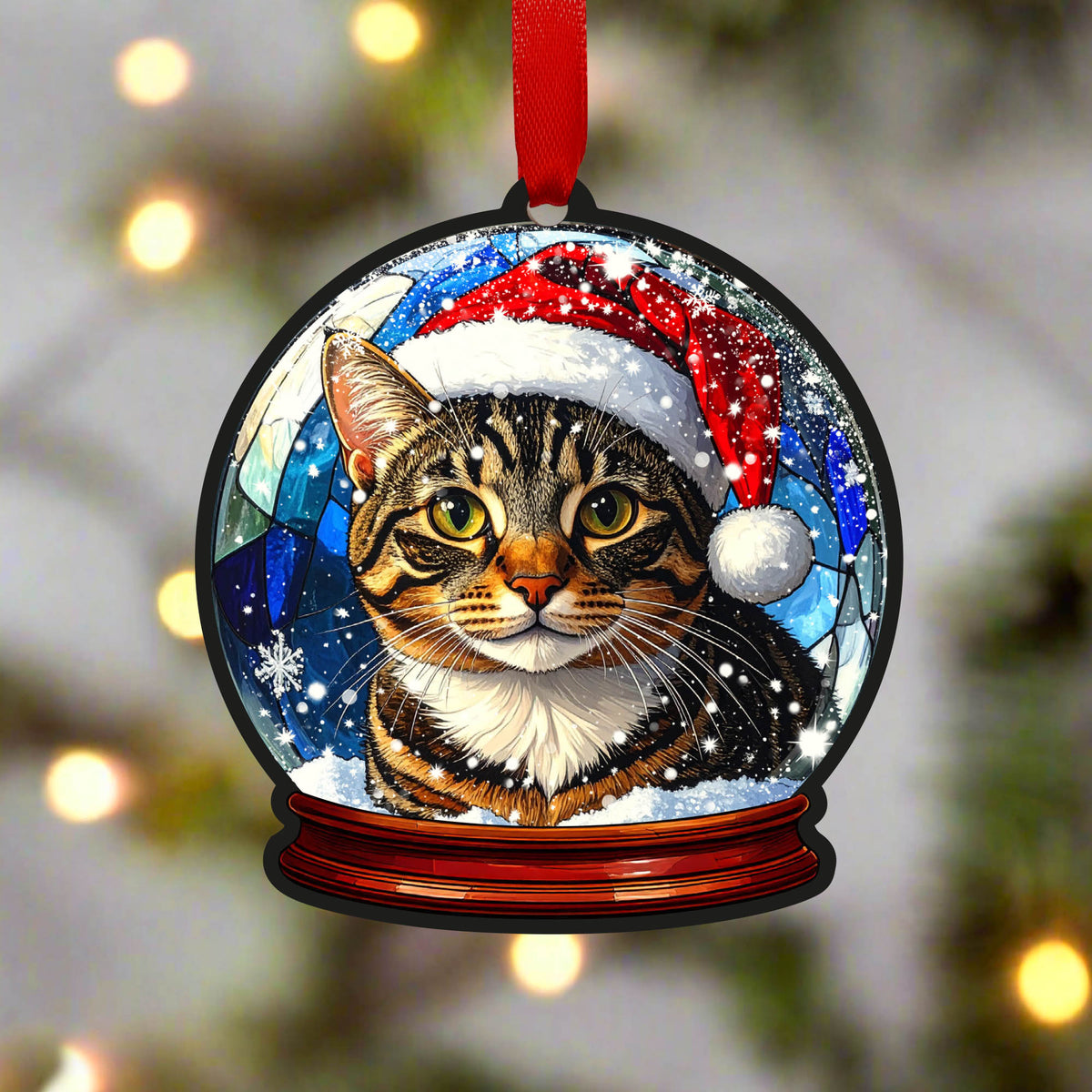 Tabby Cat Snow Globe Decoration – Villager Jim's Shop