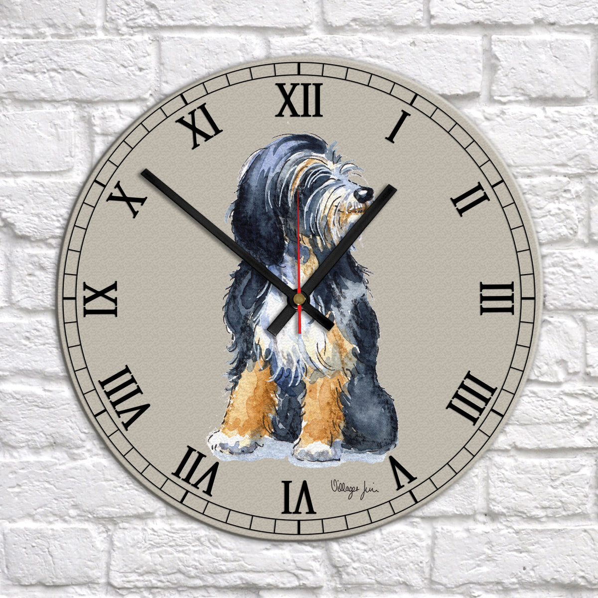 Tibetan Terrier Clock – Villager Jim's Shop
