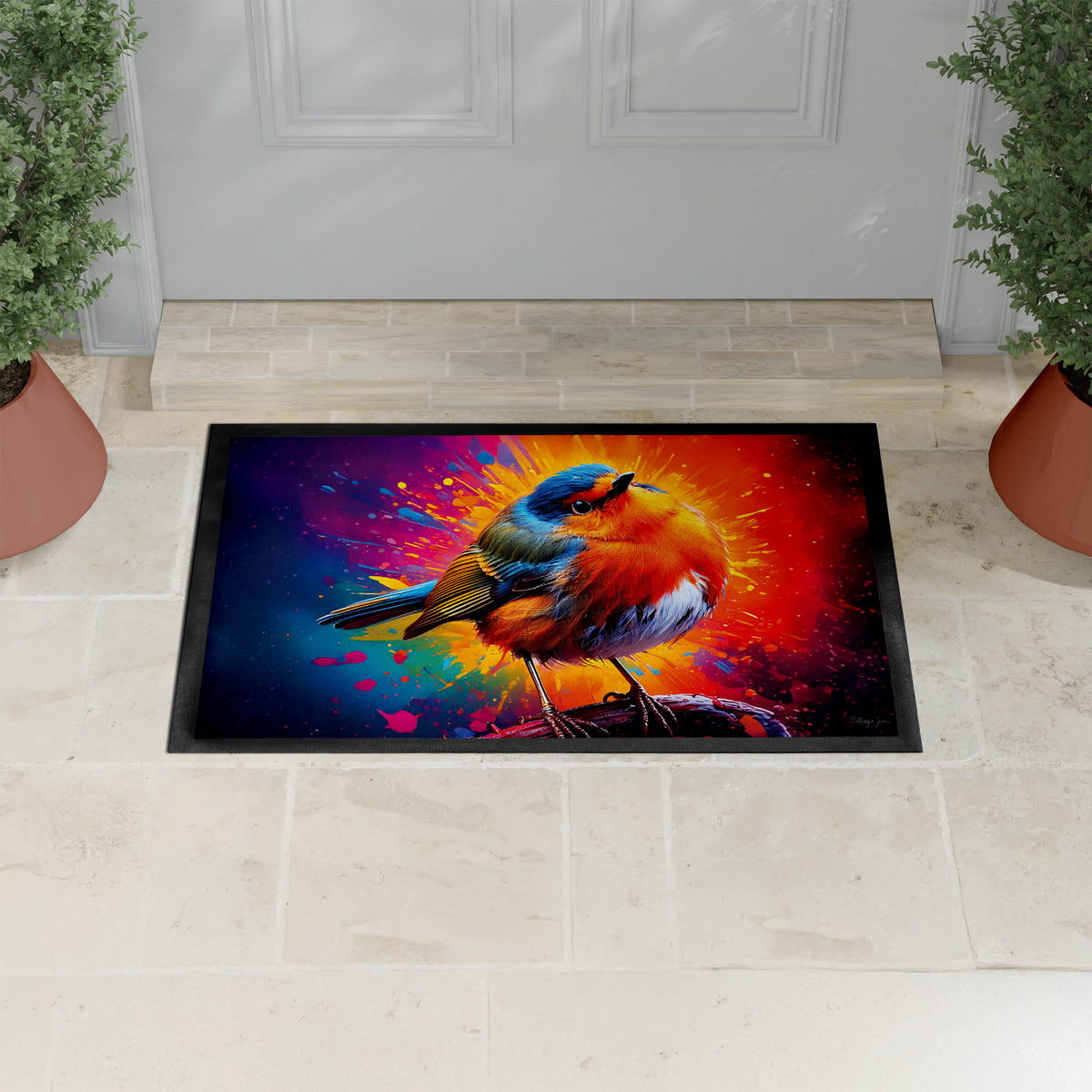 Bobbin Robin VJ Art Door Mat – Villager Jim's Shop