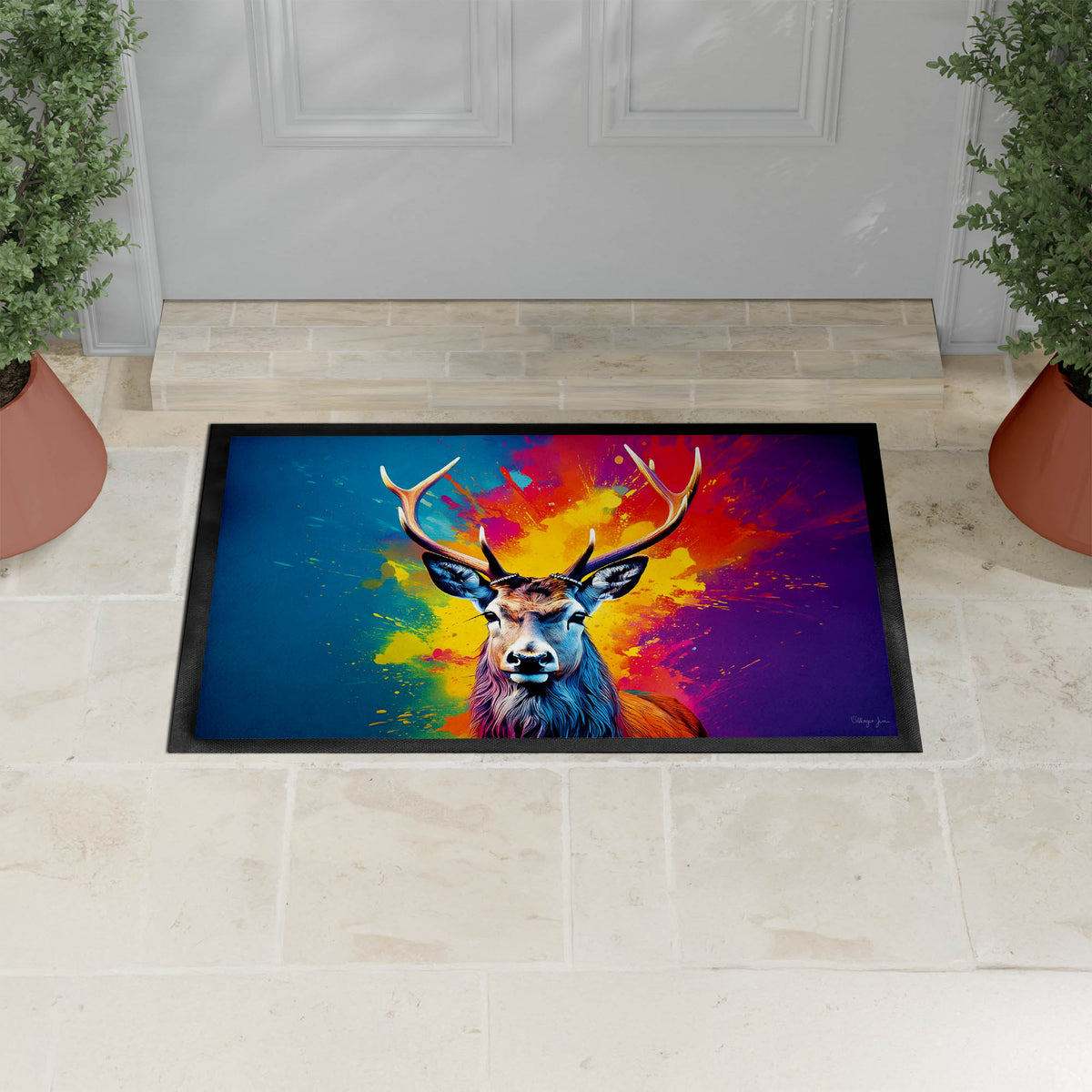 Stag in the Woods VJ Art Door Mat – Villager Jim's Shop