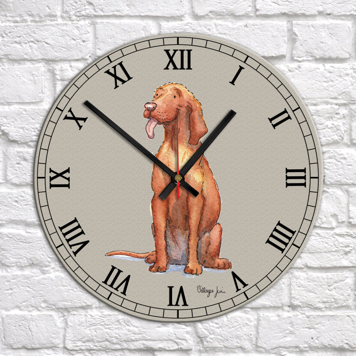Vizsla Clock – Villager Jim's Shop