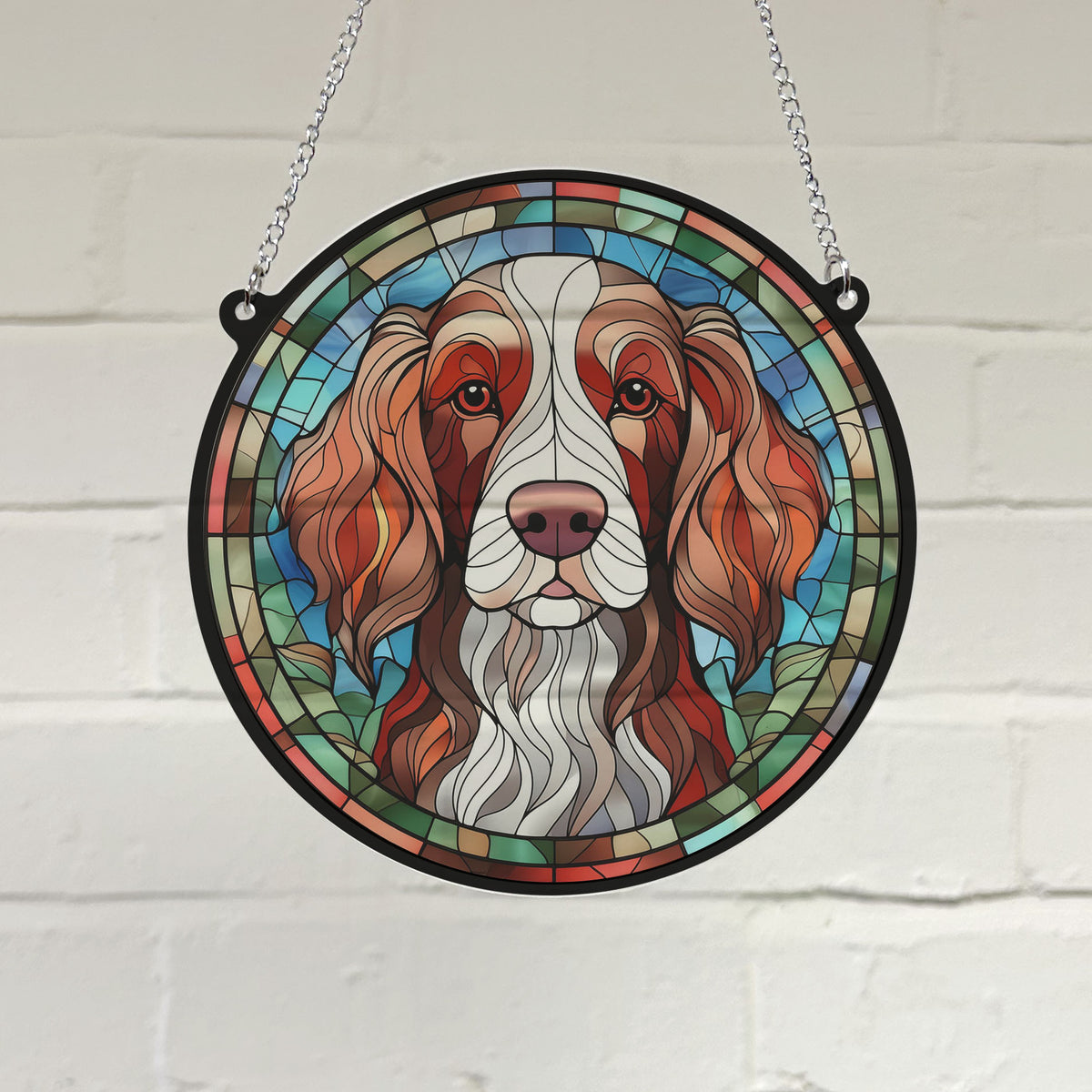 Welsh Springer Stained Glass Effect Suncatcher – Villager Jim's Shop