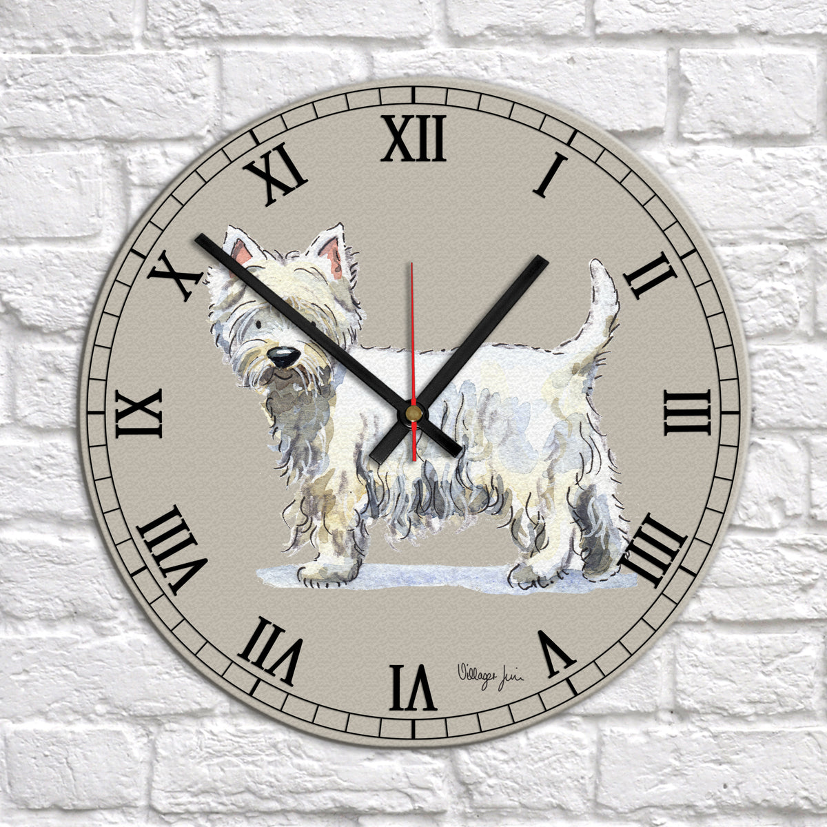 Westie Clock – Villager Jim's Shop