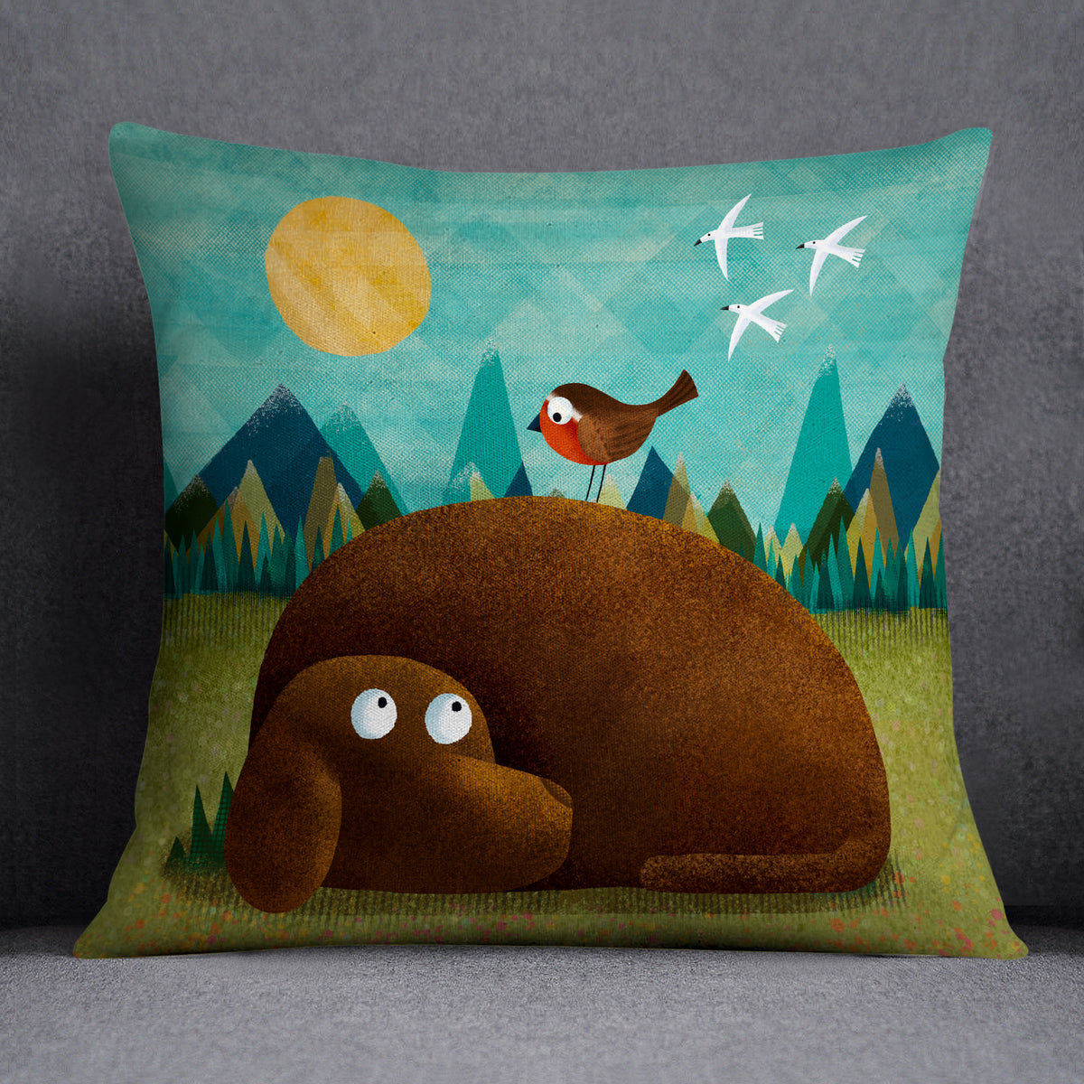 Bobbin and B Dog - Labradorable Art Cushion – Villager Jim's Shop