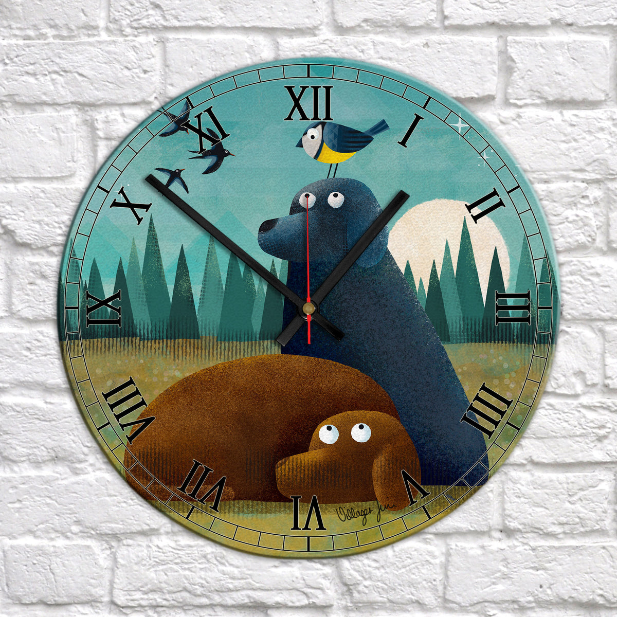 Black and Blue - Labradorable Art Clock – Villager Jim's Shop