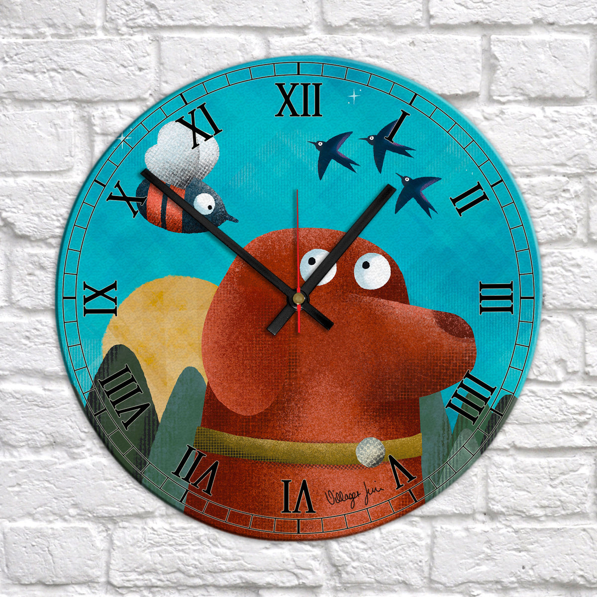 Fox Red - Labradorable Art Clock – Villager Jim's Shop