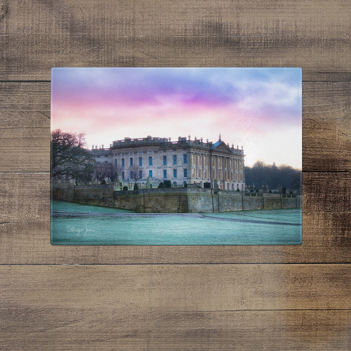Chatsworth Pink Dawn - Glass Worktop Saver – Villager Jim's Shop