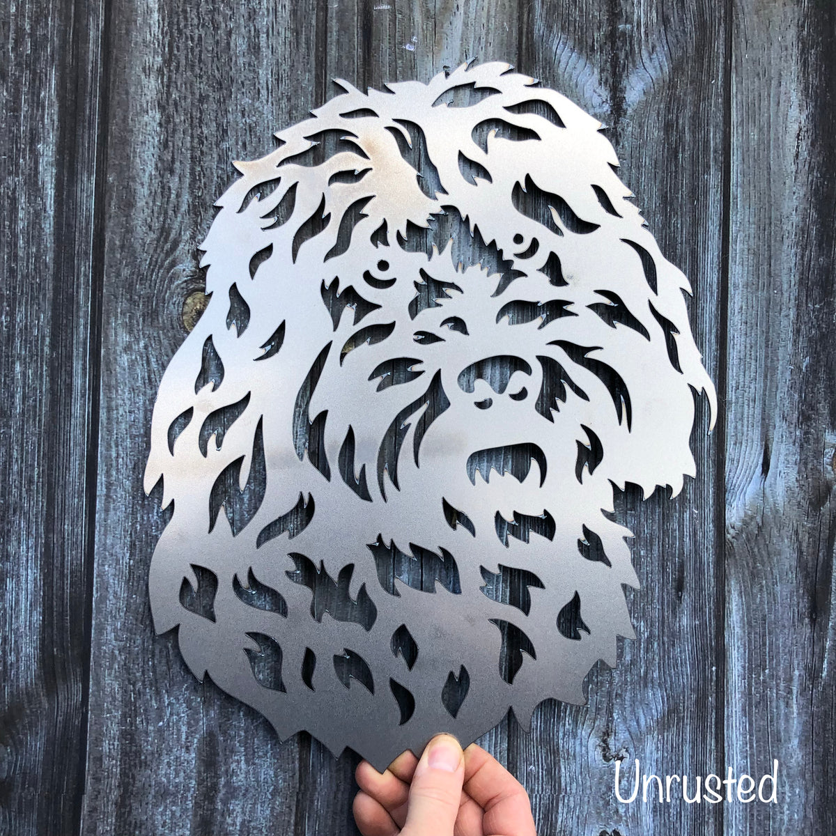 Cockapoo - Rustic Rusted Pet Garden Sculpture - Solid Steel – Villager ...