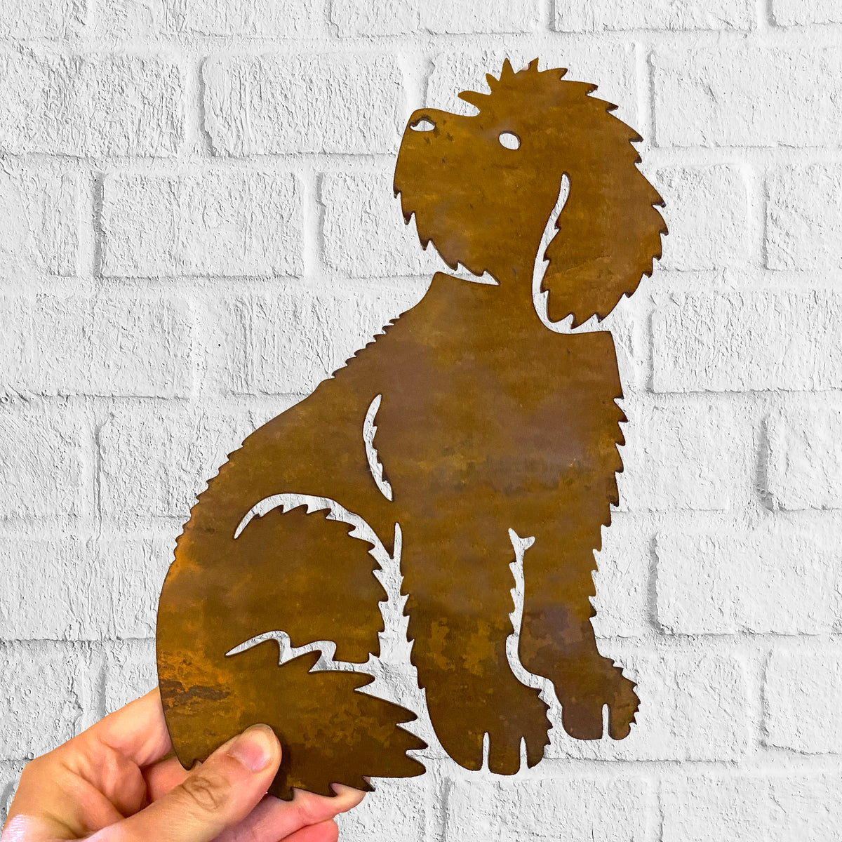 Cockapoo (FULL BODY) Rustic Steel Sculpture – Villager Jim's Shop