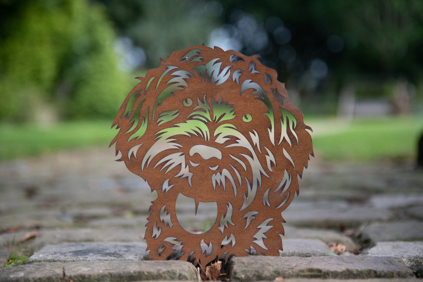 Labradoodle - Rustic Rusted Pet Garden Sculpture - Solid Steel ...