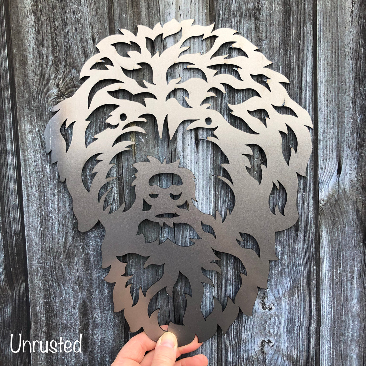Golden Doodle - Rustic Rusted Pet Garden Sculpture - Solid Steel ...