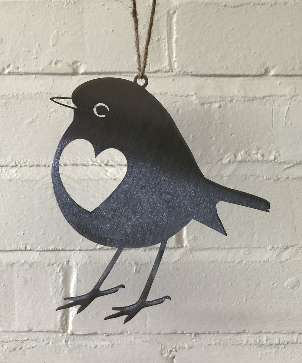 Robins Appear Heart Robin - Steel Sculpture – Villager Jim's Shop