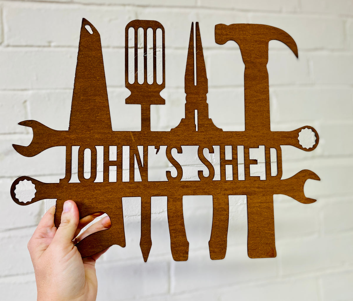 Personalised Shed Sign - Solid Steel Sign – Villager Jim's Shop