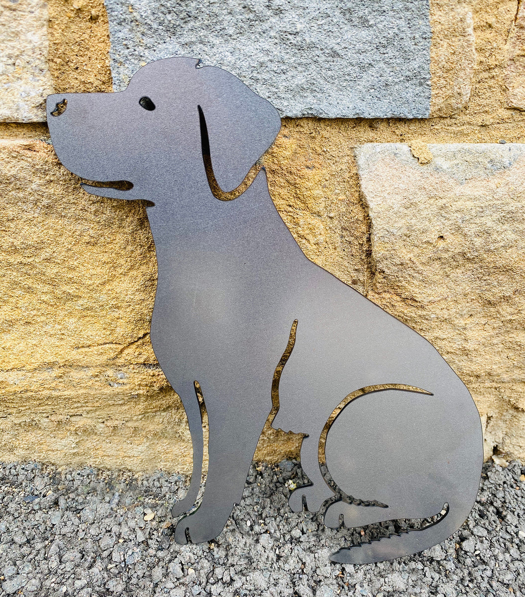 A Labrador (FULL BODY) Rustic Steel Sculpture – Villager Jim's Shop