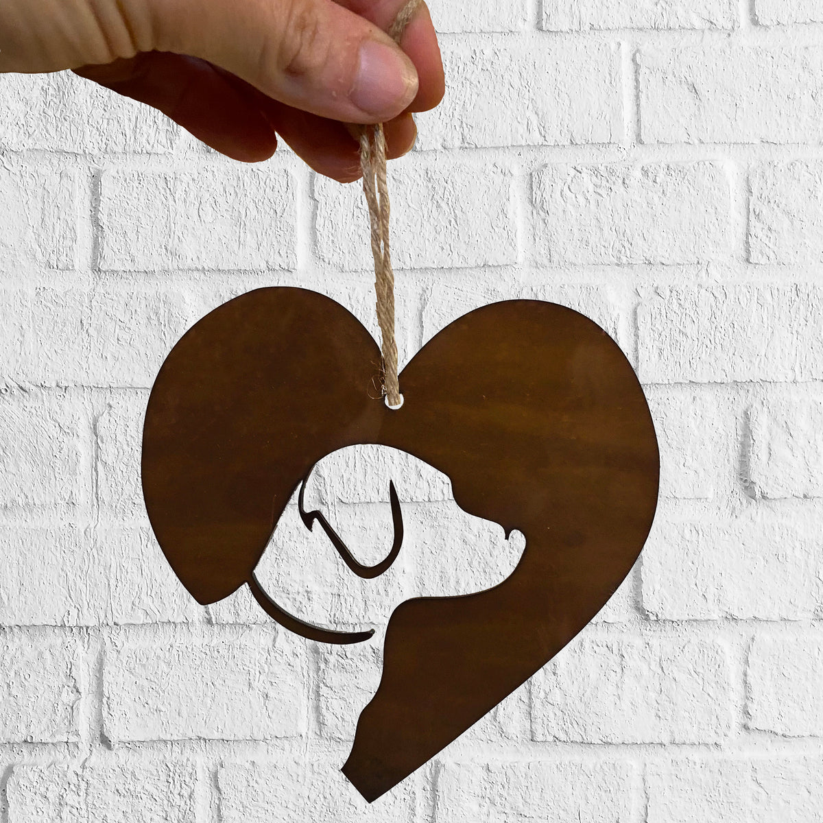 Labrador Heart - Rustic Solid Steel – Villager Jim's Shop